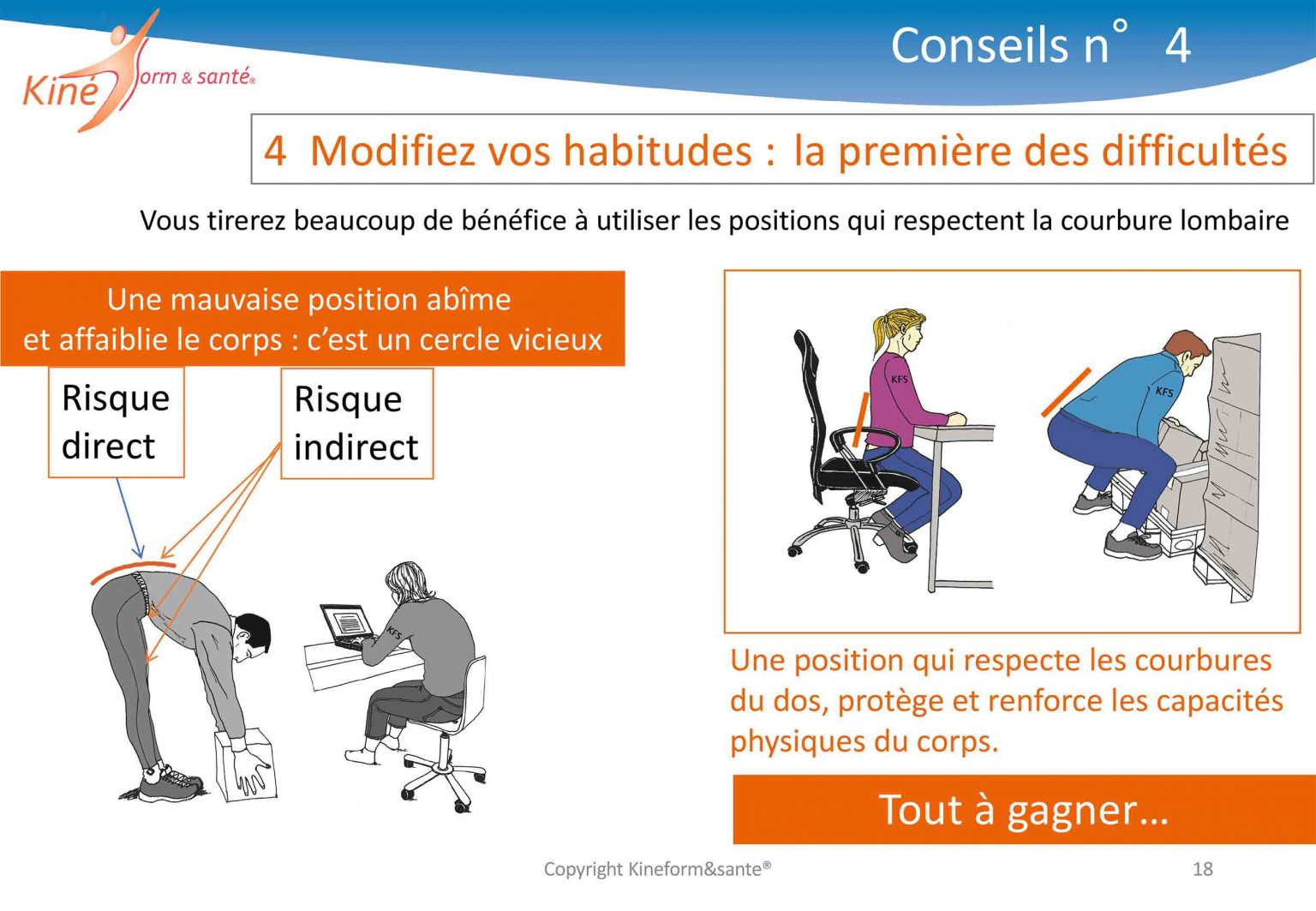 Les rendez-vous KFS® : 8 conseils pour un dos en forme - Kiné form et santé