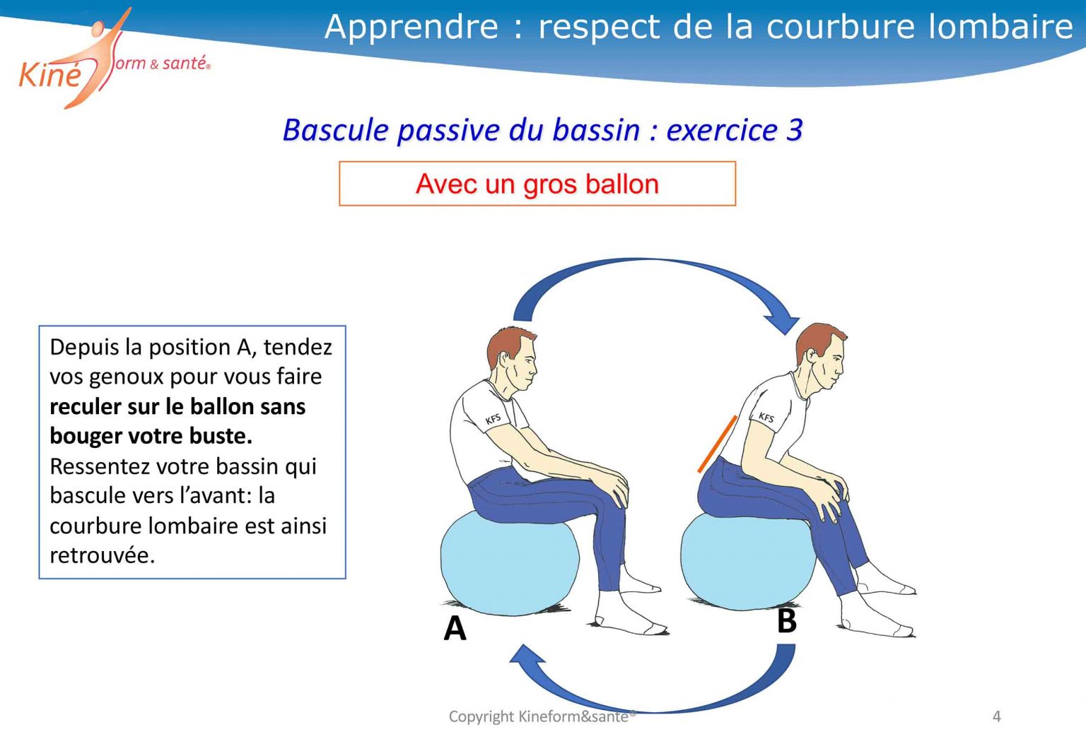 Exercices pour bien maîtriser la bascule du bassin - Kiné form et santé